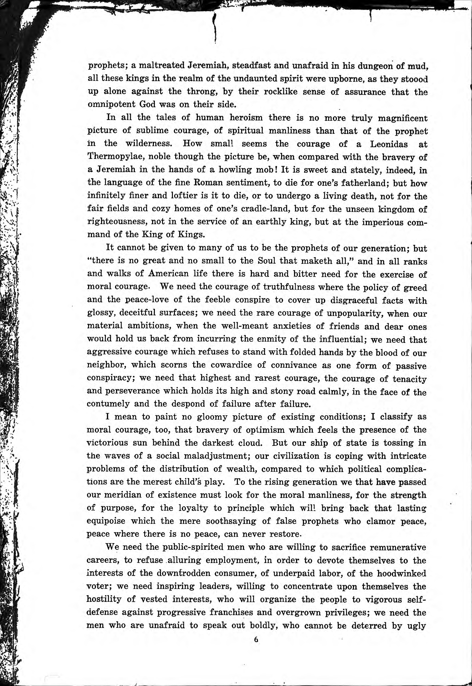 Moral courage, the test of American manhood : sermon ... preached at ...
