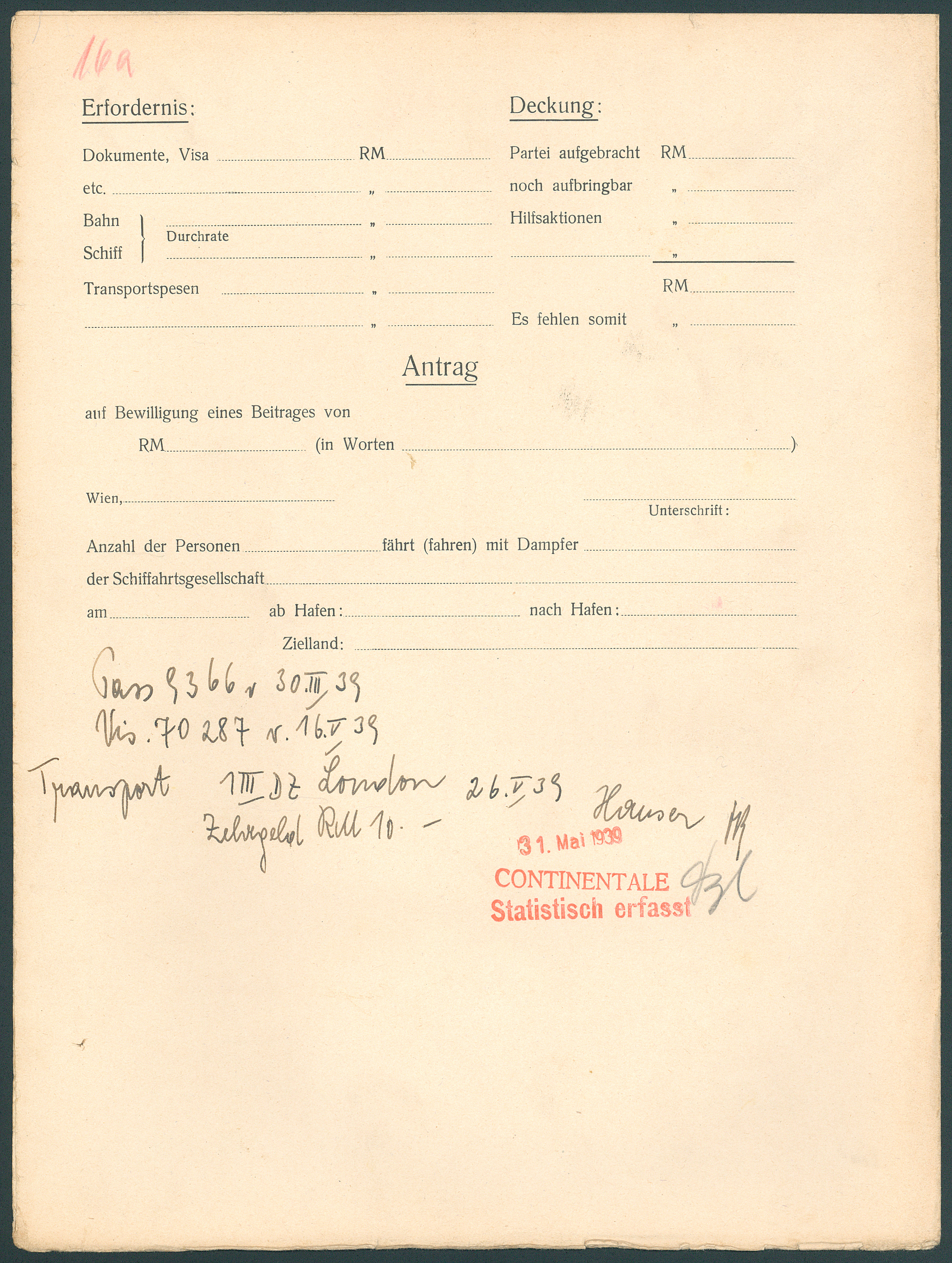 Applicant: Lidechover, Olive Sara; born 8.4.1910 in Vienna (Austria ...